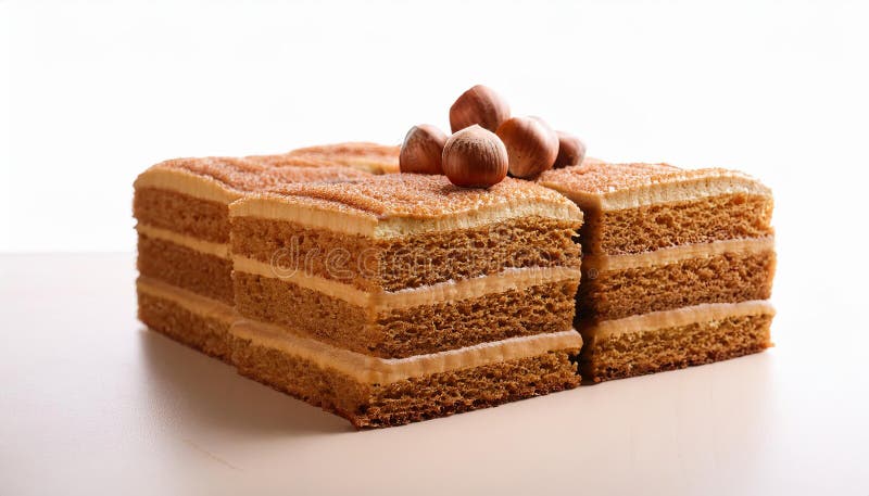 Stacked Cake Layers Showcasing a Delightful Hazelnut Texture for ...