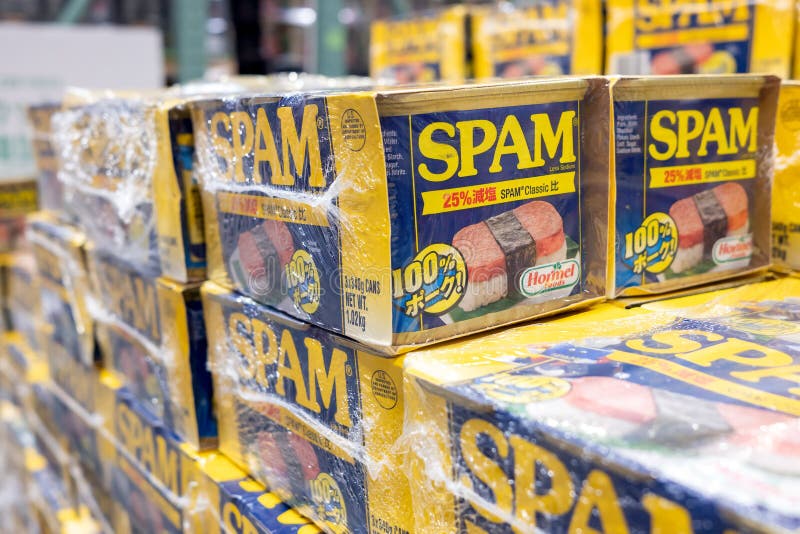 Stacked SPAM Ham Set of Three at Costco Japan Editorial Stock Photo ...