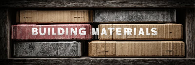 Cardboard Boxes Labeled Building Materials Stacked in a Shipping ...