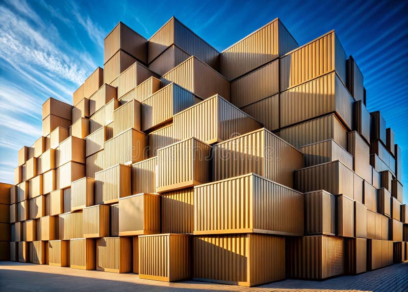 Stacked Cardboard Boxes a Modern Architectural Marvel Exploring the ...