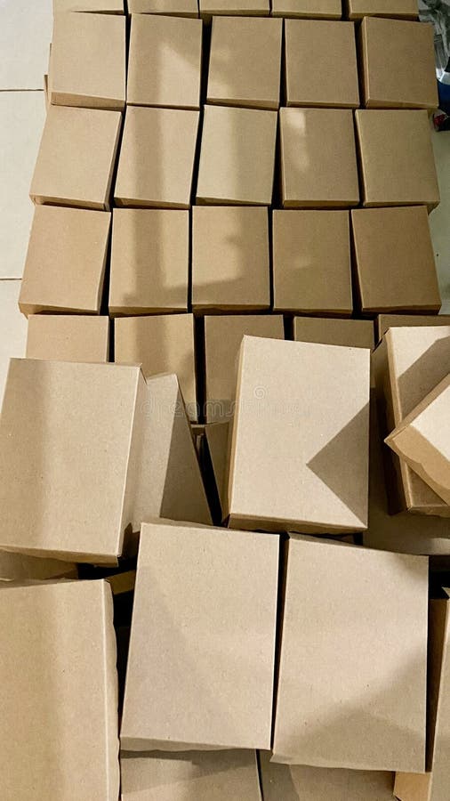 Stacked Cardboard Boxes for Packaging and Shipping Stock Photo - Image ...