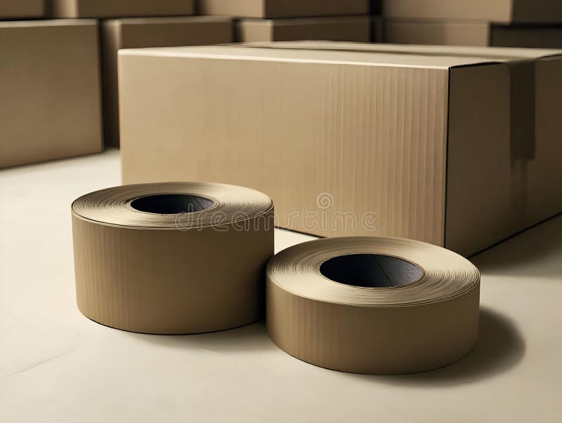 Stacked Cardboard Boxes, Packing Tape, Warehouse Storage, Logistics ...