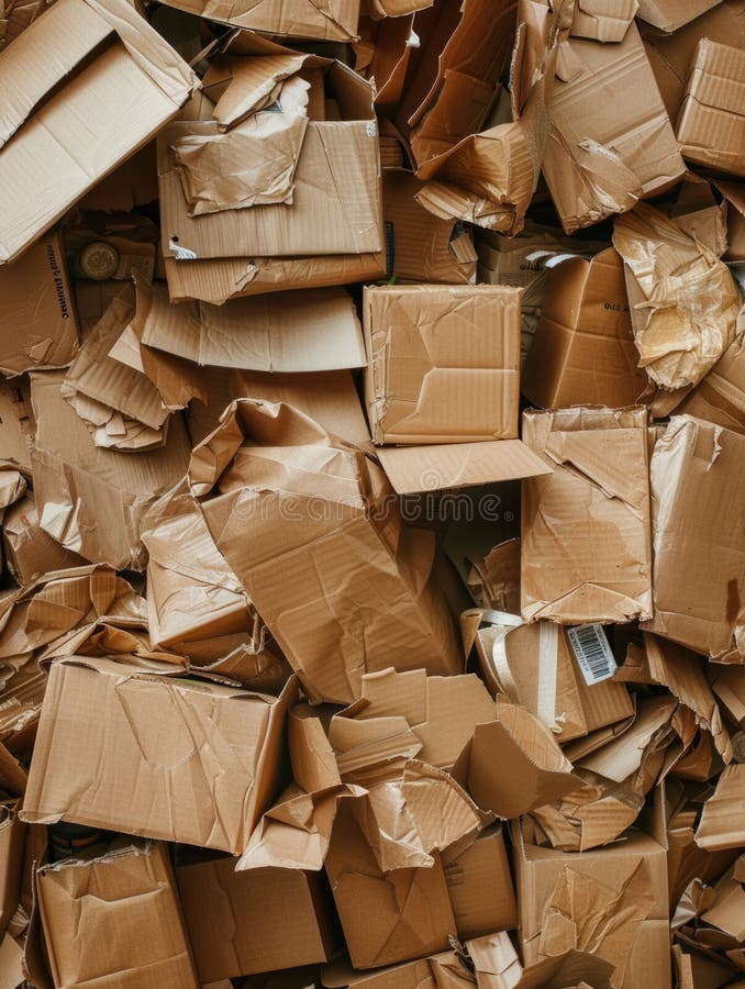 Stacked Cardboard Boxes stock photo. Image of business - 375087178