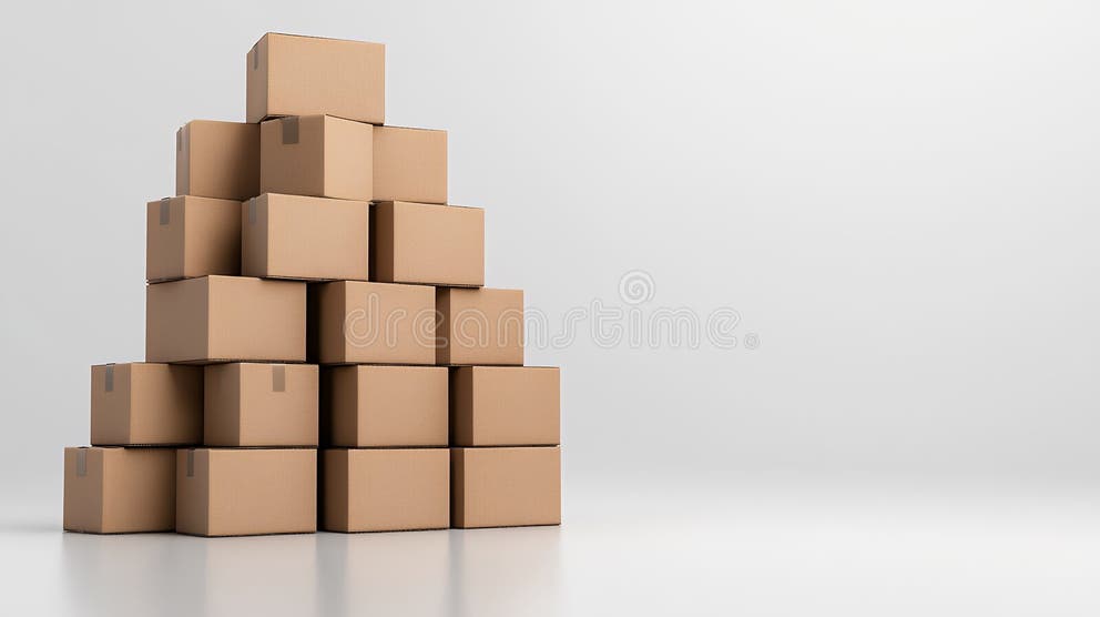 Cardboard Boxes Pyramid Stock Illustrations – 187 Cardboard Boxes ...