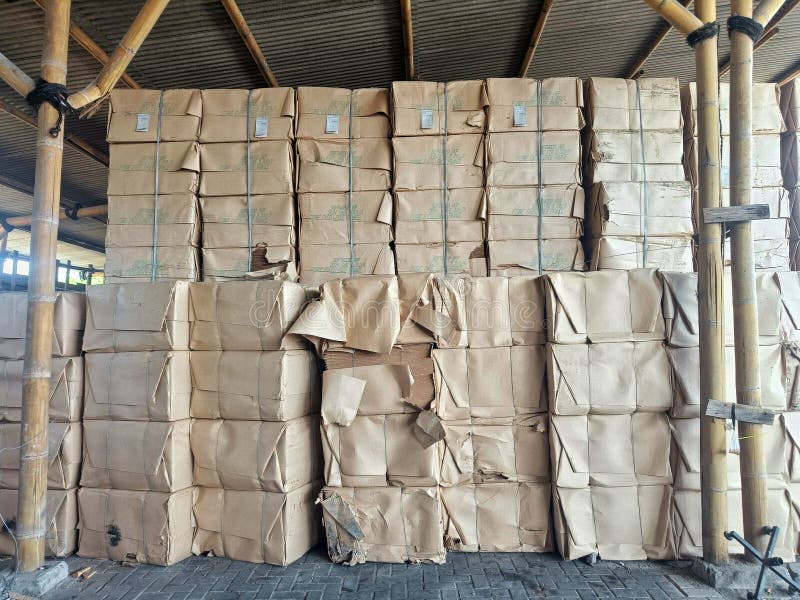 Stacked Cardboard Boxes in Warehouse Storage Facility Stock Photo ...