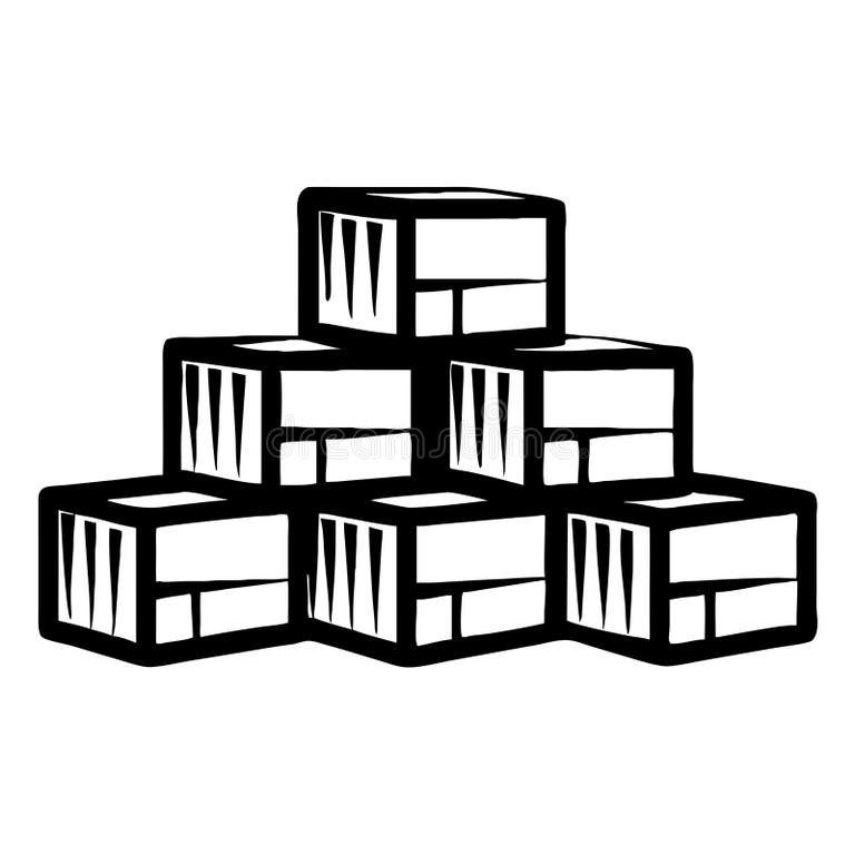 Stacked Cargo Boxes for Shipping Logistics and Transportation Design ...