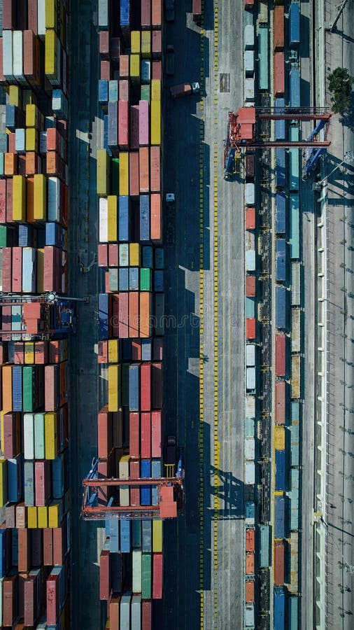 Cargo container warehouse stock photo. Image of storage - 288834942