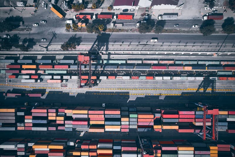 Cargo container warehouse stock image. Image of logistic - 288834975