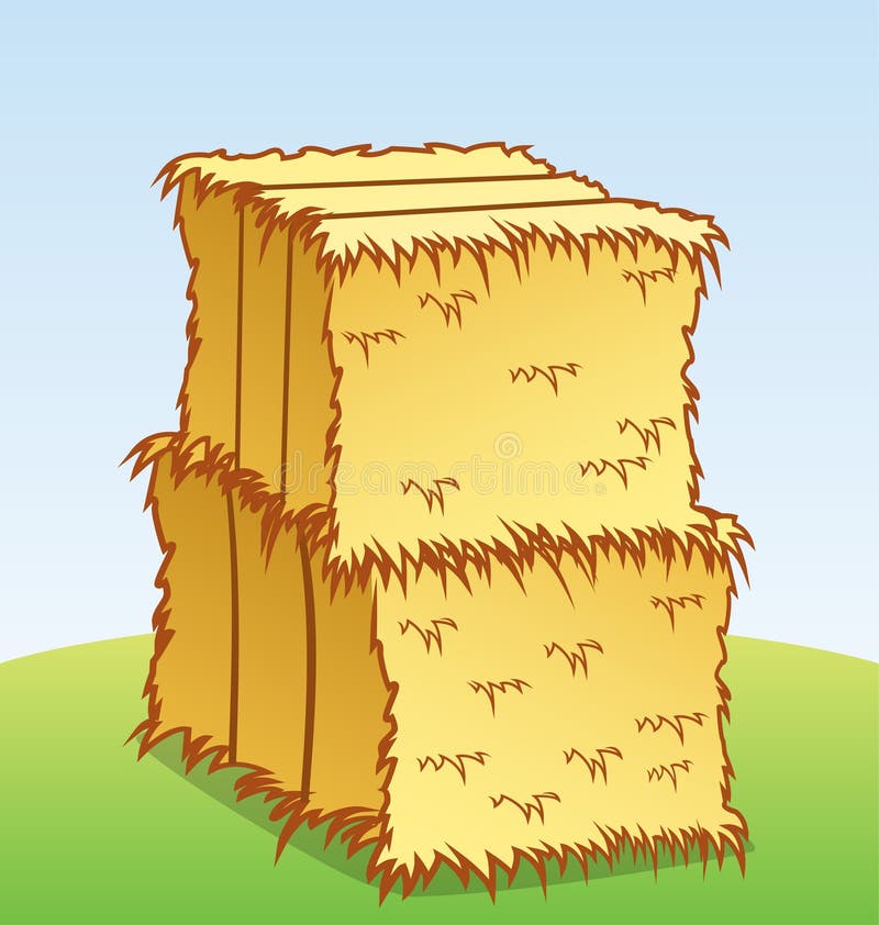 Cartoon hay bales stock vector. Illustration of eps10 - 340023522