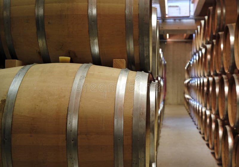 Stacked Casks at a Distillery Stock Photo - Image of drink, storage ...