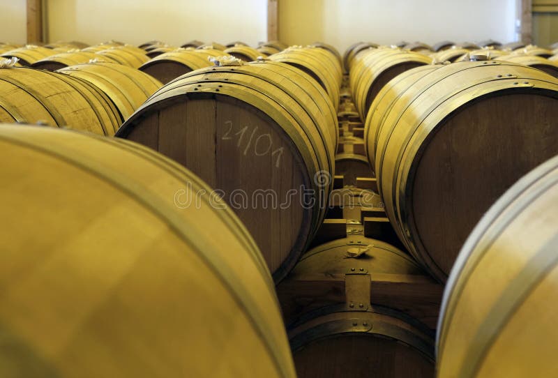 Stacked Casks at a Distillery Stock Image - Image of stacked, storage ...