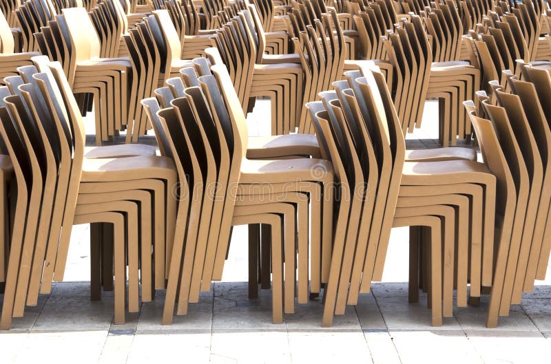 Stacked chairs stock photo. Image of shiny, food, support - 83626022