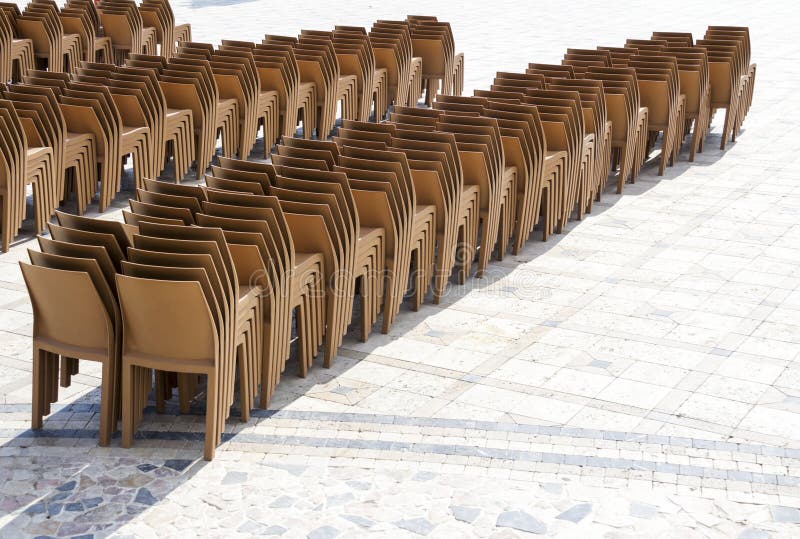 Stacked chairs stock image. Image of stacked, silver - 83626471