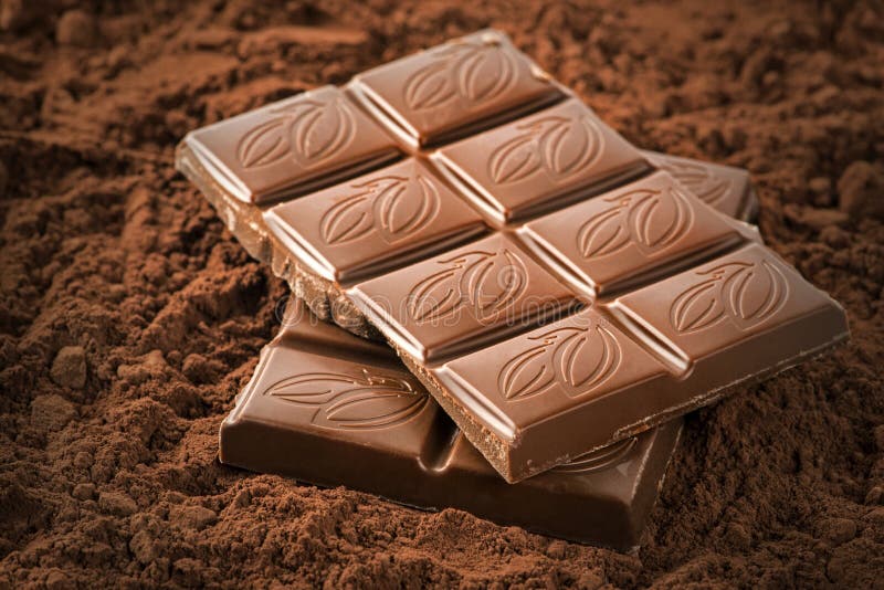 Stacked chocolate bars stock photo. Image of shape, brown - 107533888