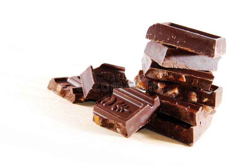 Stacked chocolate blocks stock photo. Image of cocoa, product - 3916392
