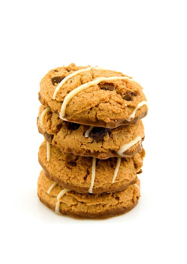 Stacked Chocolate Chip Cookies Stock Image - Image of tasty, food: 11064625