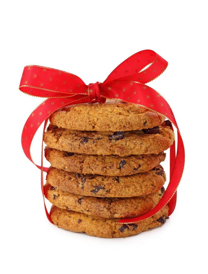 Stacked Chocolate Chip Cookies Stock Image - Image of closeup, stack ...