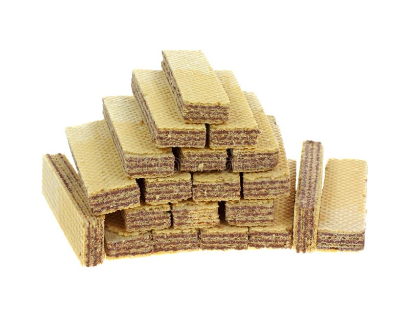 Stacked Chocolate Filled Wafers Stock Image - Image of wafers, thin ...
