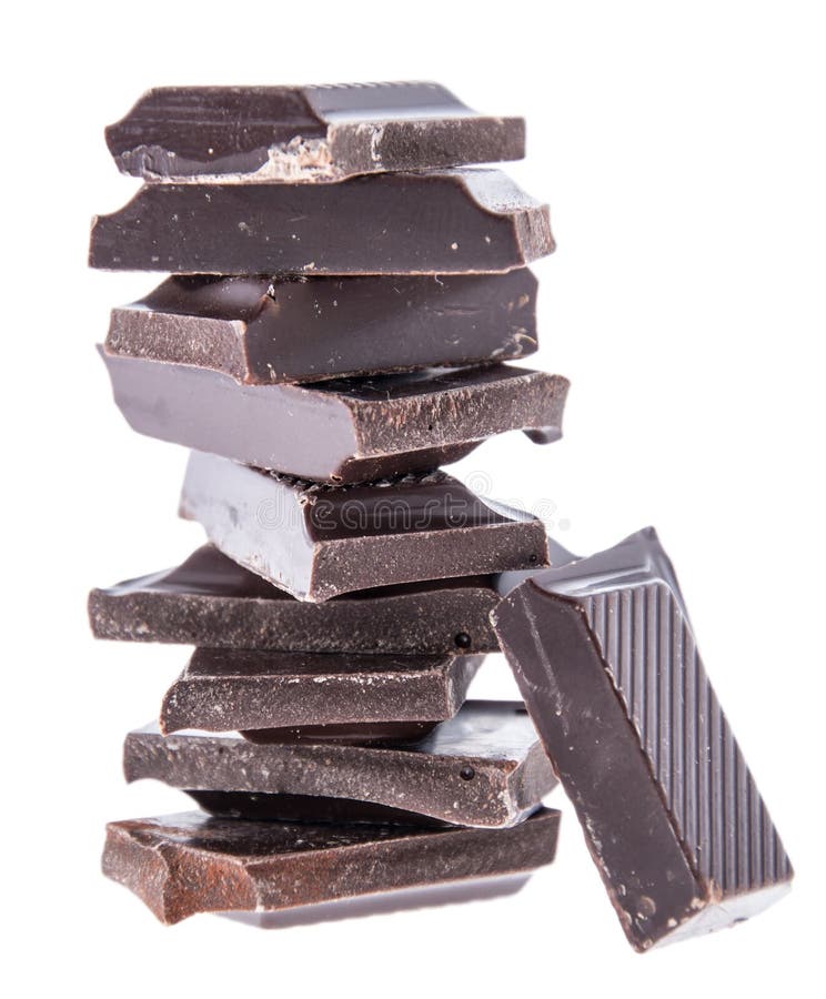 Stacked Chocolate with Mint (on White) Stock Image - Image of nutrition ...