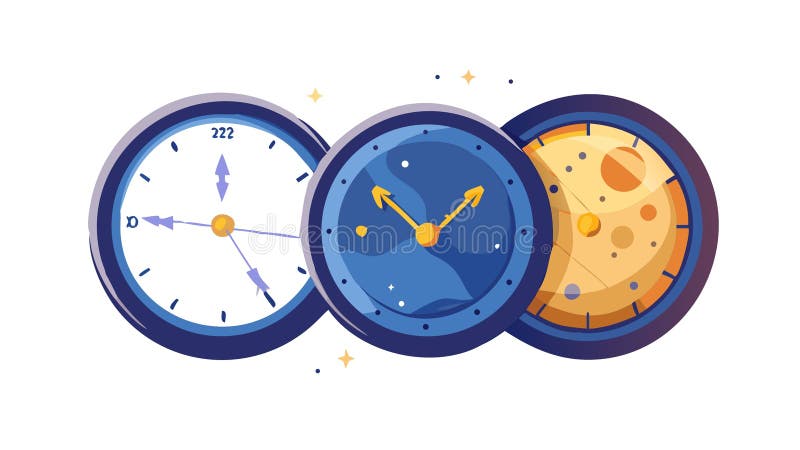 Stacked Clocks Icon for Multiple Time Zones, Vector Design Generative ...