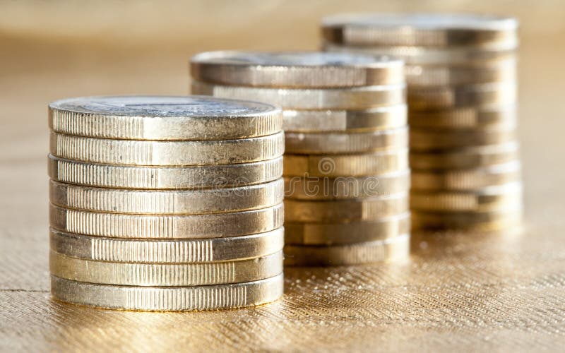 Stacked coins stock image. Image of edge, currency, growth - 26698215