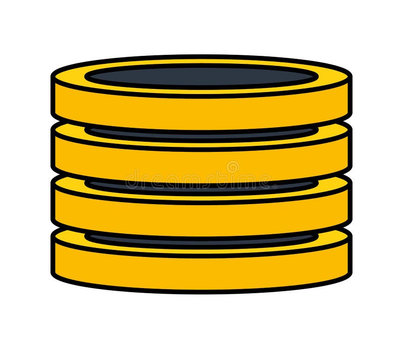 Stacked Coins Money Currency Financial Stock Vector - Illustration of ...