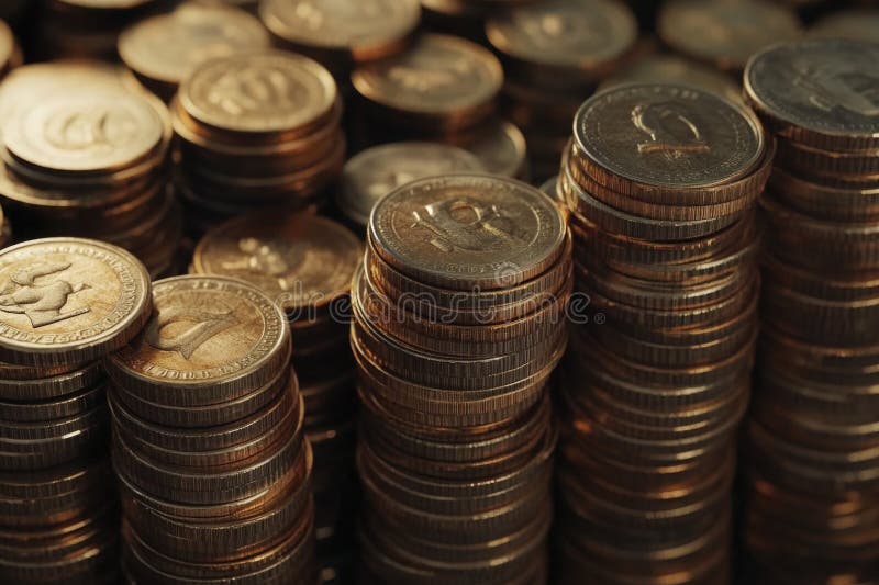 Stacked Coins stock photo. Image of investment, stack - 378494090