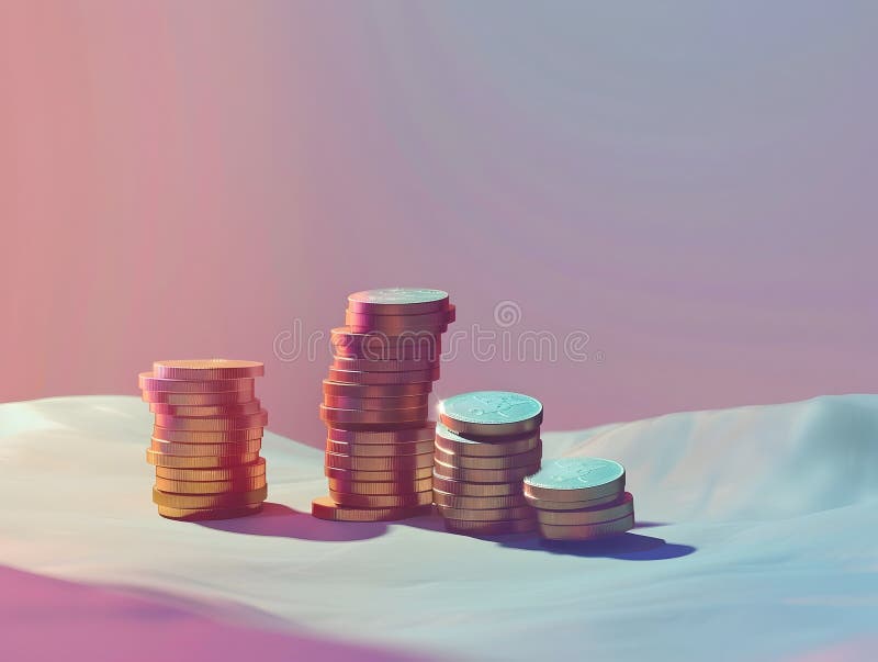Stacked Coins Representing Financial Growth and Savings Stock ...