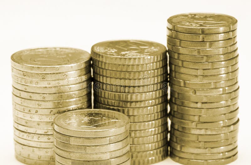Stacked coins stock image. Image of background, metallic - 62996031
