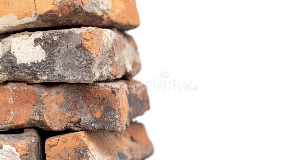 A Stacked Collection of Weathered Bricks Showcases Texture and ...