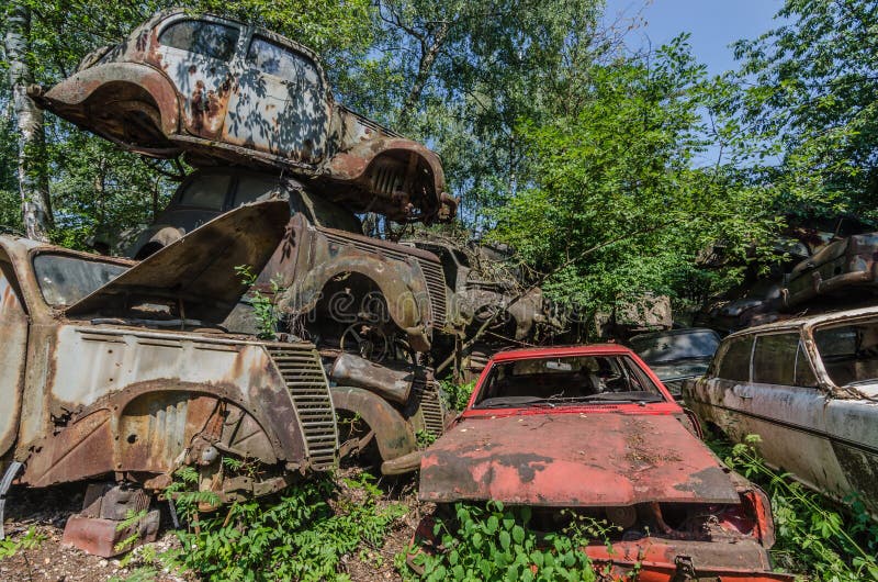 Stacked colorful cars stock image. Image of oblivion - 128361459