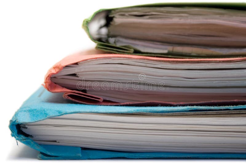 Stacked Colorful Folders (Side View) Stock Photo - Image of binder ...