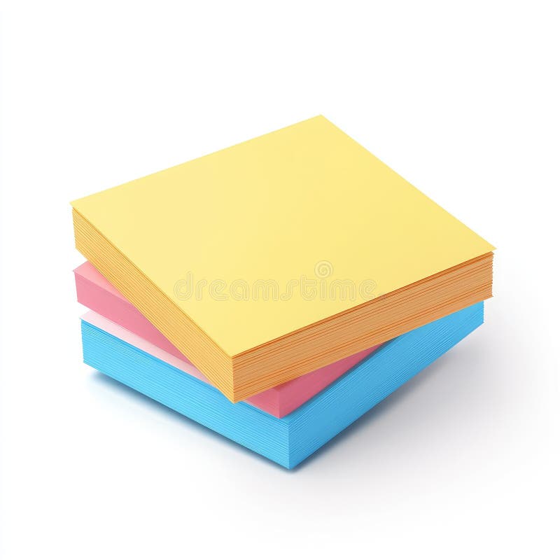 Stack of Colorful Sticky Notes Pastel Memo Pads for Office Organization ...