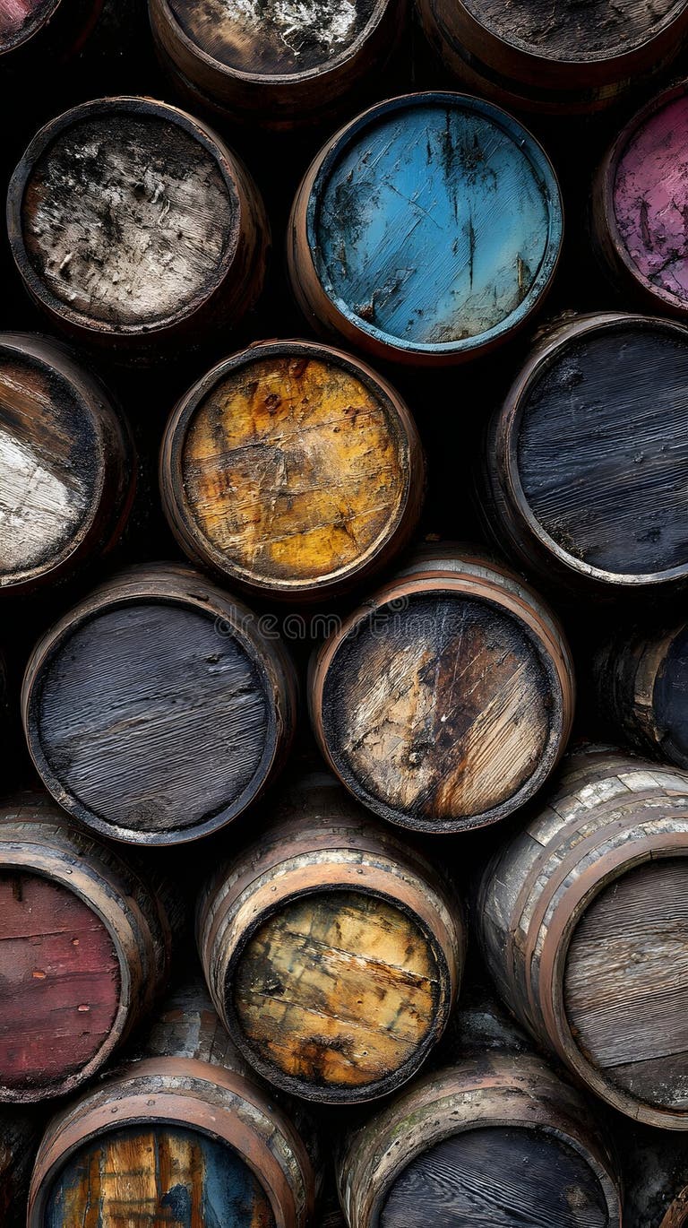 Painted Wooden Barrels Stock Illustrations – 86 Painted Wooden Barrels ...
