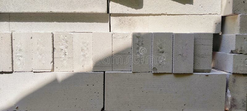 Stacked Concrete Blocks in Sunlight for Construction Projects Stock ...