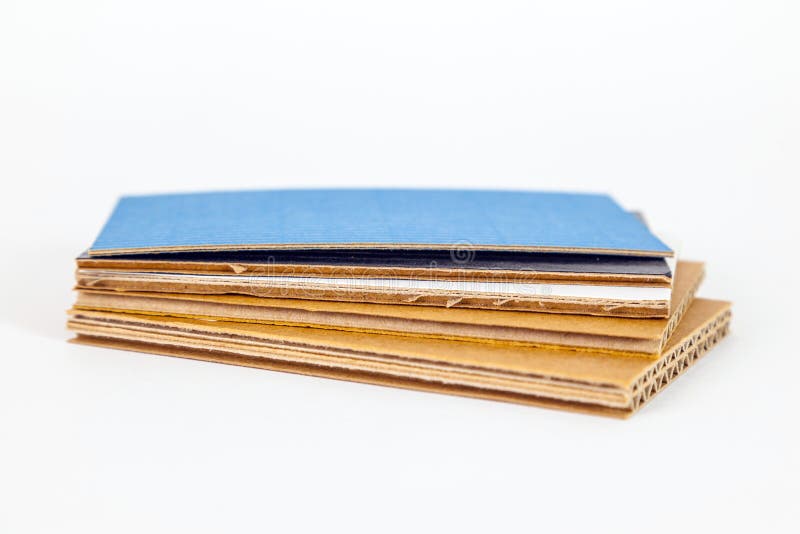 Stacked Corrugated Cardboards in Different Colours Stock Image - Image ...