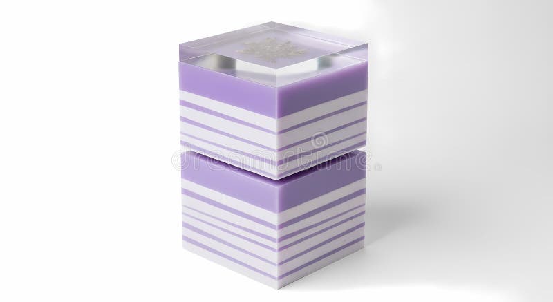 Stacked Cube with Stripe Pattern Stock Illustration - Illustration of ...