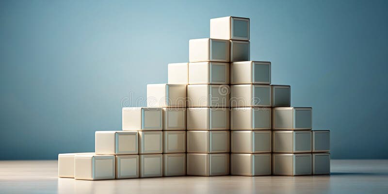 Stacked Cubes Forming Solid Structure Generative by AI Stock ...
