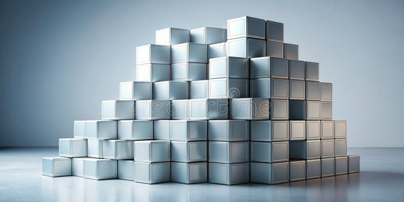Stacked Cubes Forming Solid Structure Generative by AI Stock Image ...