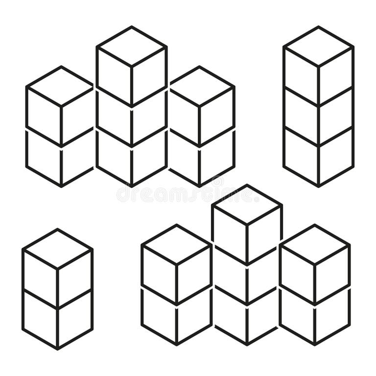 Cubes Stacked Vector Stock Illustrations – 440 Cubes Stacked Vector ...