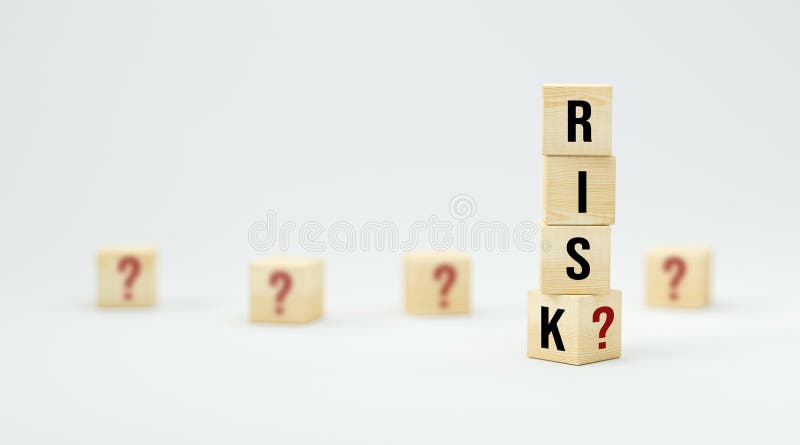 Stacked Cubes with Message RISK? - 3d Illustration Stock Image - Image ...