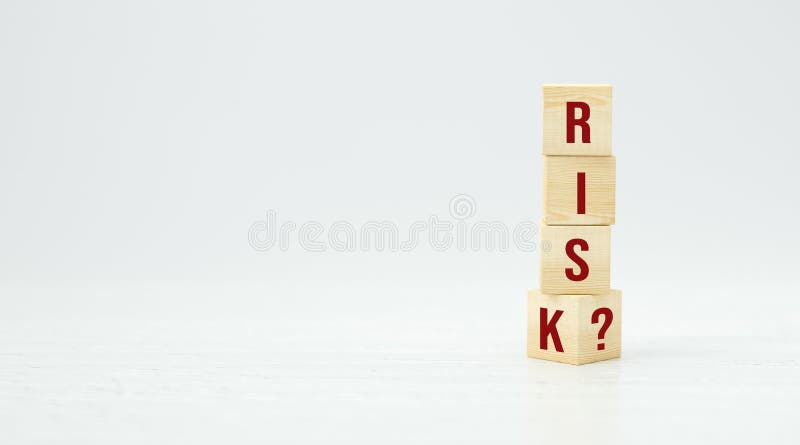 Stacked Cubes with Message RISK? - 3d Illustration Stock Photo - Image ...
