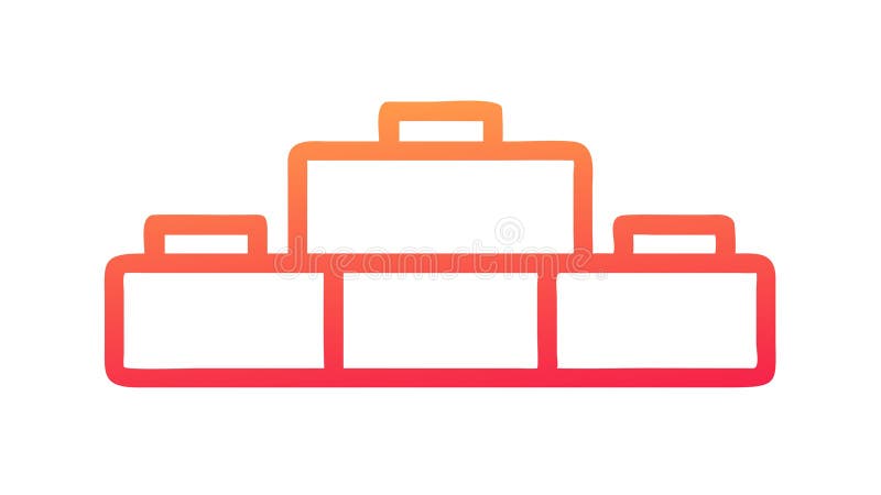 Stacked Cubes or Steps Outline Icon, Progress, Levels, Vector Design Generative AI Stock Vector ...