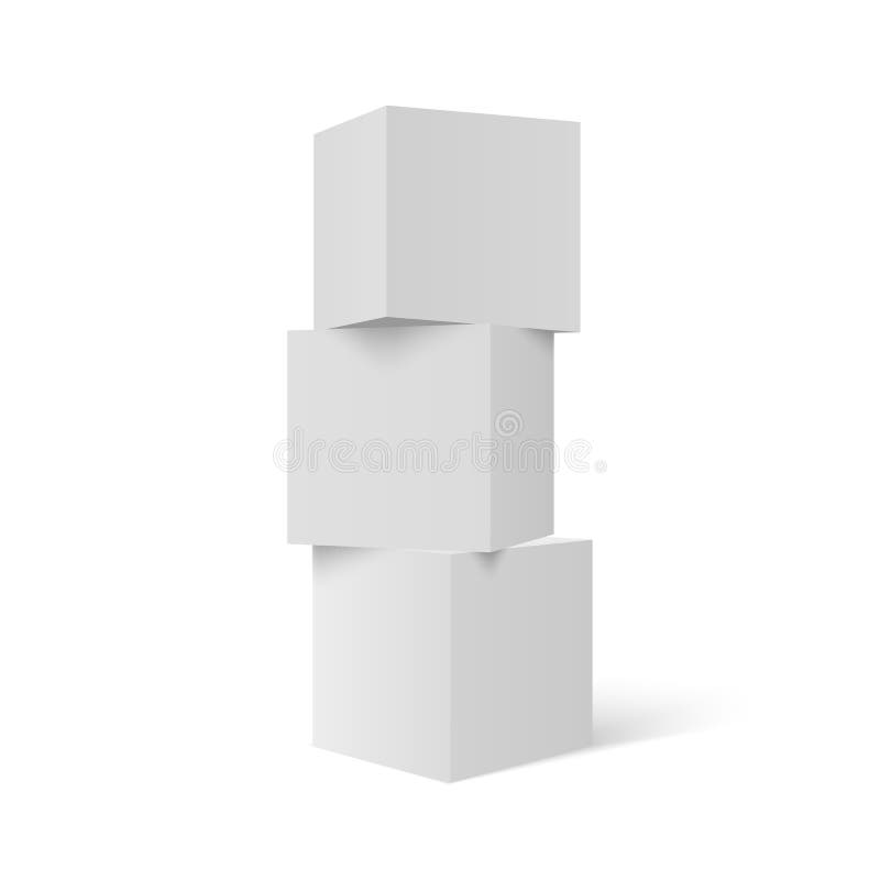 Stacked cubes stock vector. Illustration of perspective - 241925359