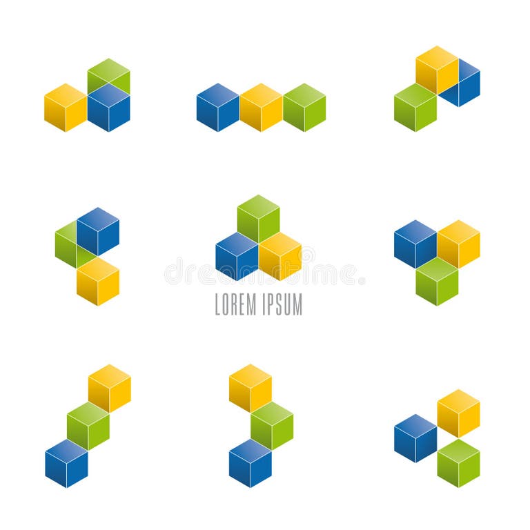 Cubes Stacked Vector Stock Illustrations – 693 Cubes Stacked Vector ...