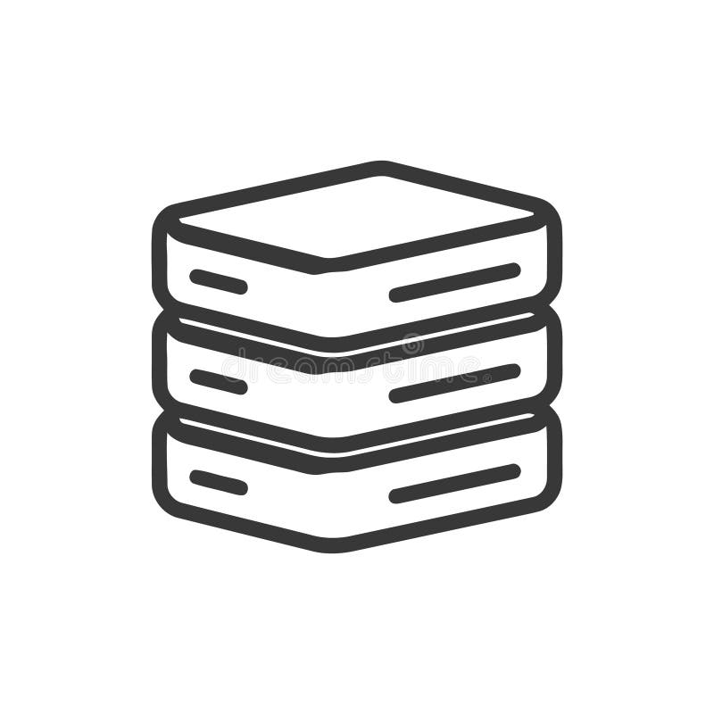 Stack of Layers, Data Storage, Database Icon Stock Vector - Illustration of system, design ...