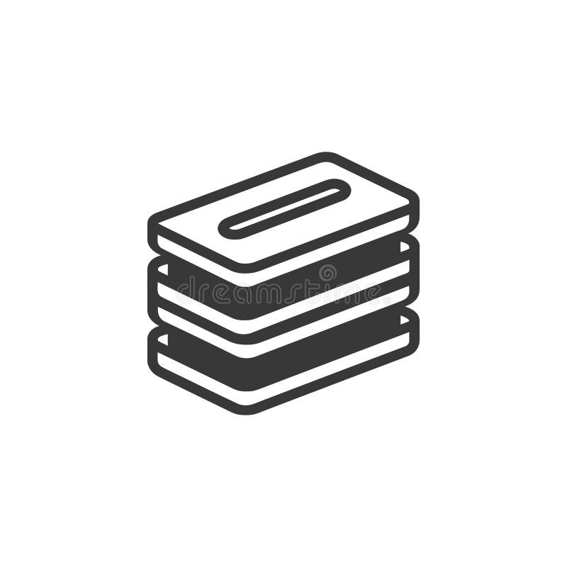 Stack of Rectangular Layers, Isometric View Simple Graphic Design Stock ...