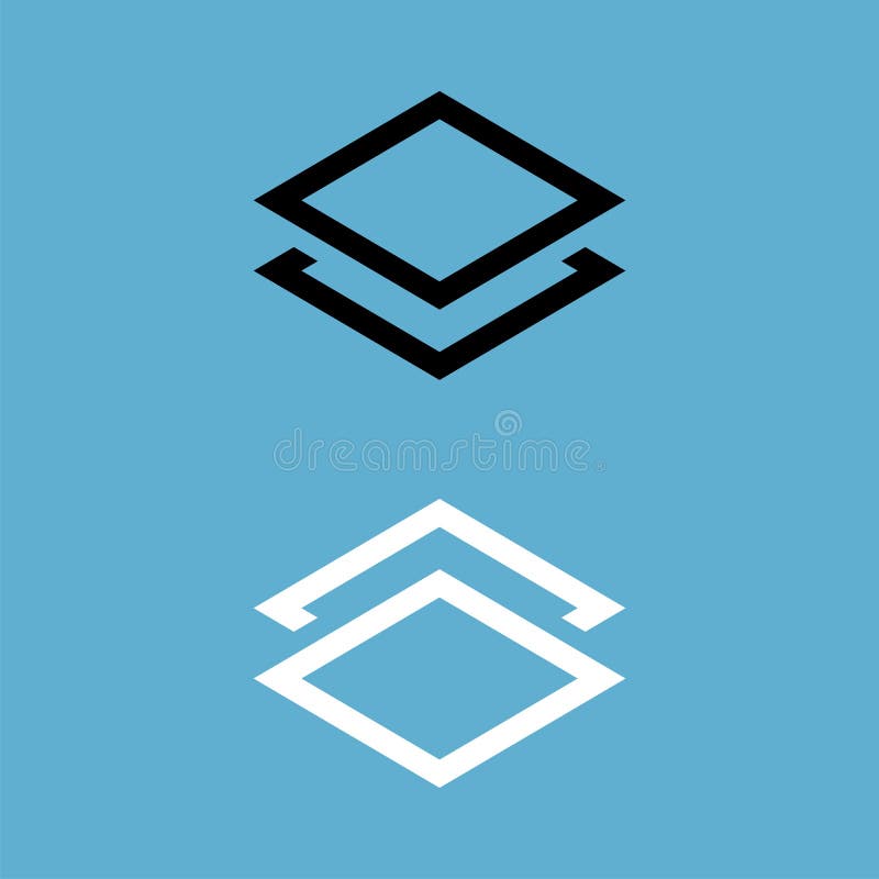 Stacked Diamond Line Logo Template Illustration Design. Vector EPS 10 ...