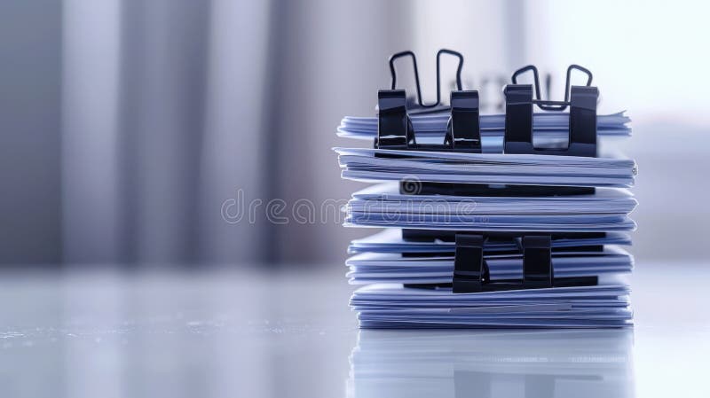 The Stack of Bound Documents.AI Generated Image Stock Image - Image of ...
