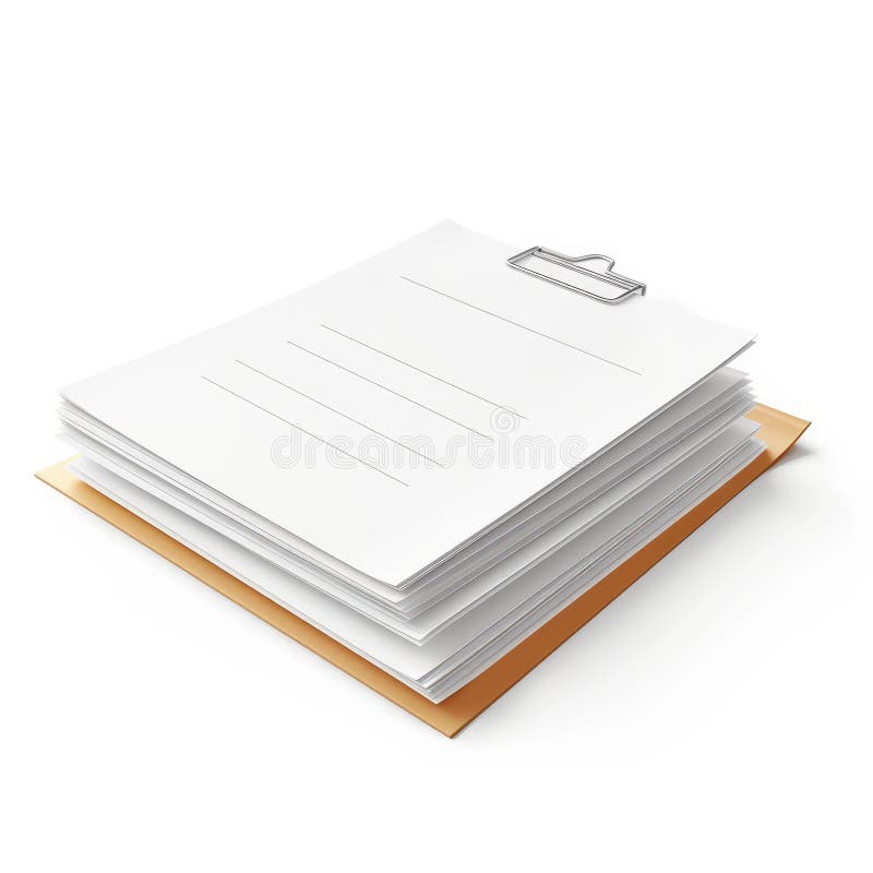 Stack of Documents on Clipboard, Ready for Work Stock Illustration ...